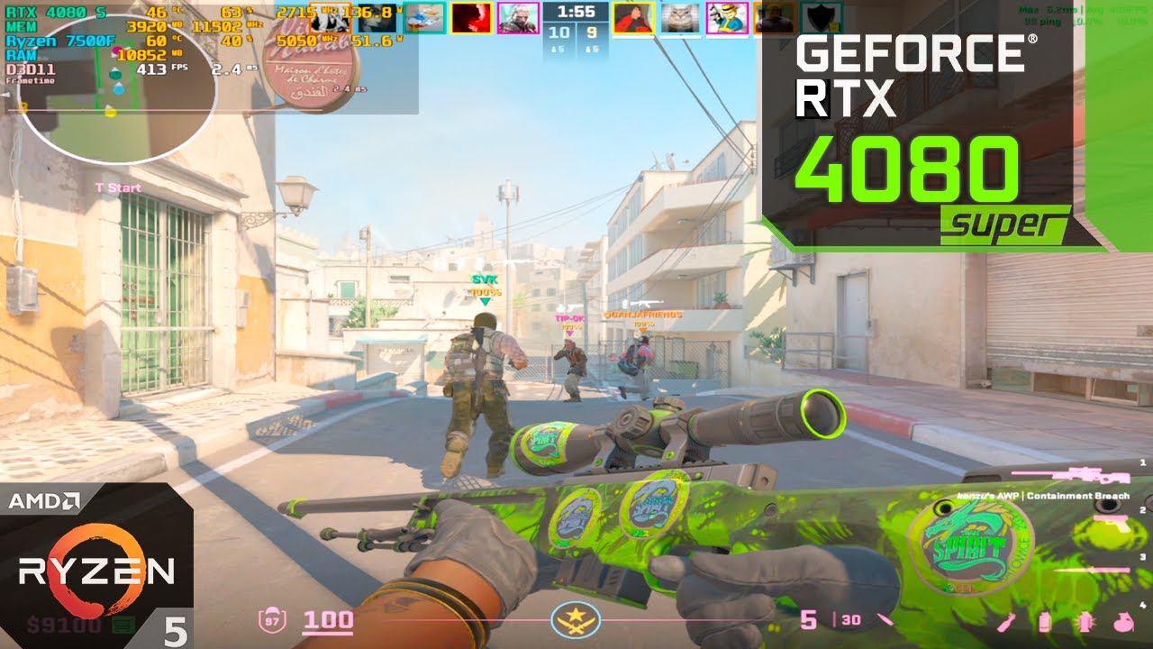 Counter-strike 2 : RTX 4080 SUPER + Ryzen 7500F