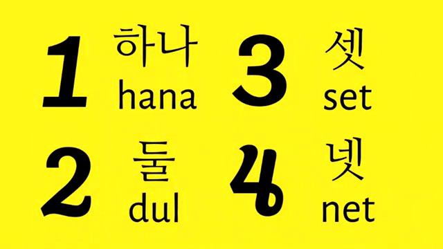 A1-4 КОРЕЙСКИЙ (숫자 Korean Numbers Song)