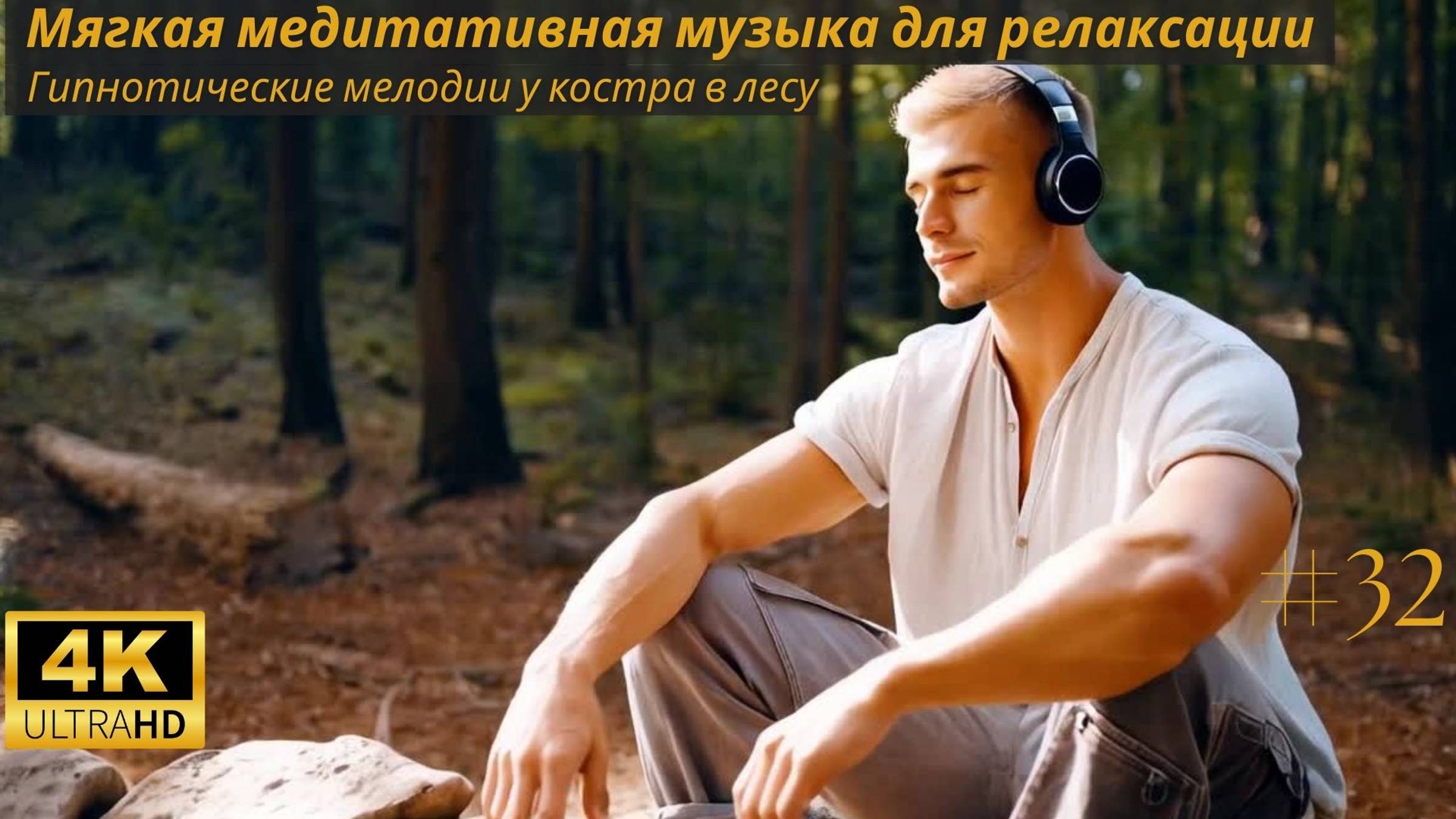 Мягкая медитативная музыка для релаксации | Гипнотизирующие мелодии у костра в лесу