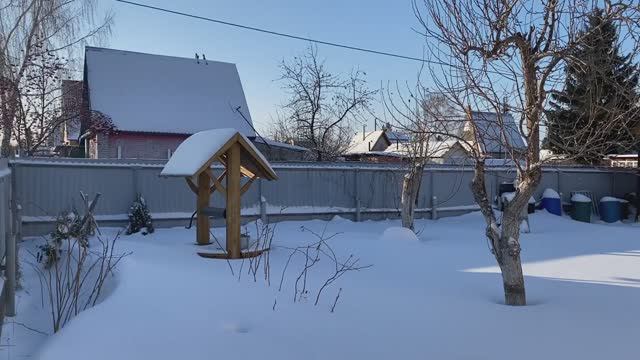 Дача зимой 2024. Обзор и опять скидываю снег с крыши террасы.