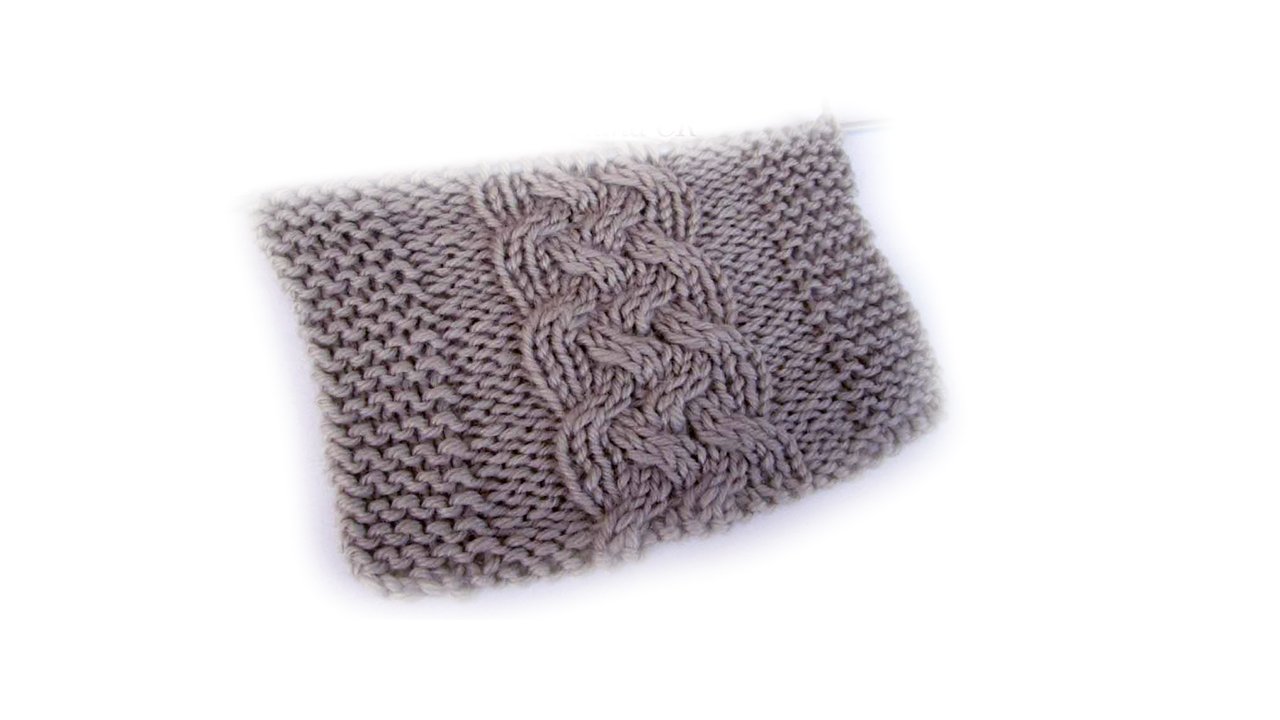 Узоры спицами двойная широкая коса Василиса