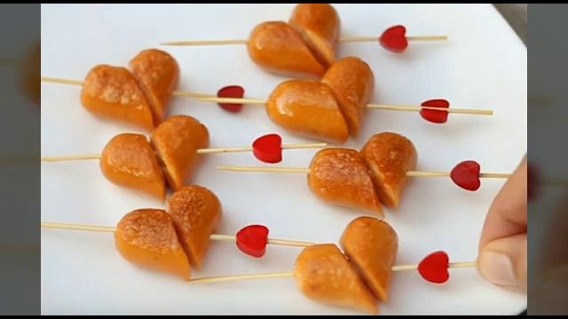 Оформление блюд к 14 февраля.