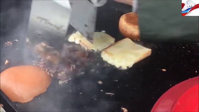 Гигантский БУРГЕР с ГОВЯДИНОЙ Уличная еда