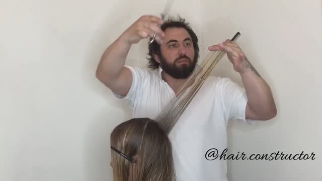 СТРИЖКА НА ДЛИННЫЕ ВОЛОСЫ слои "ТРАНЗИТНАЯ"  "ОСНОВЫ ПОСТРОЕНИЯ ФОРМ" Урок 7.