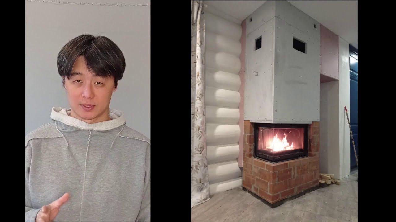 Угловой камин под отделку