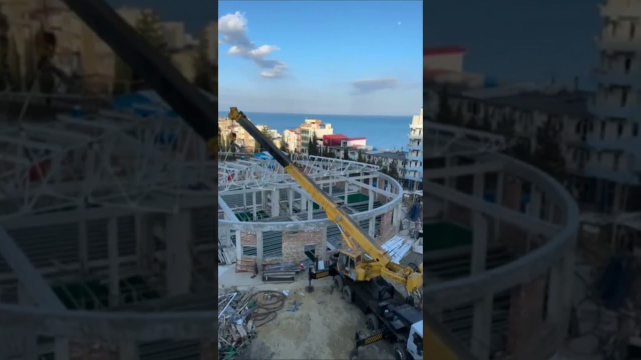 ООО СпецСтрой - Наши работы - Кровля из металлических ферм на КОС, Малый маяк