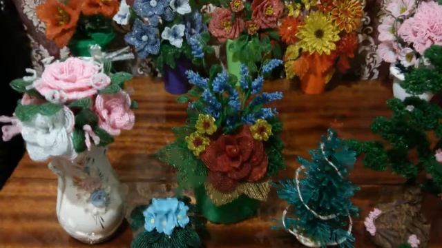 Цветы из бисера# мои работы.mp4