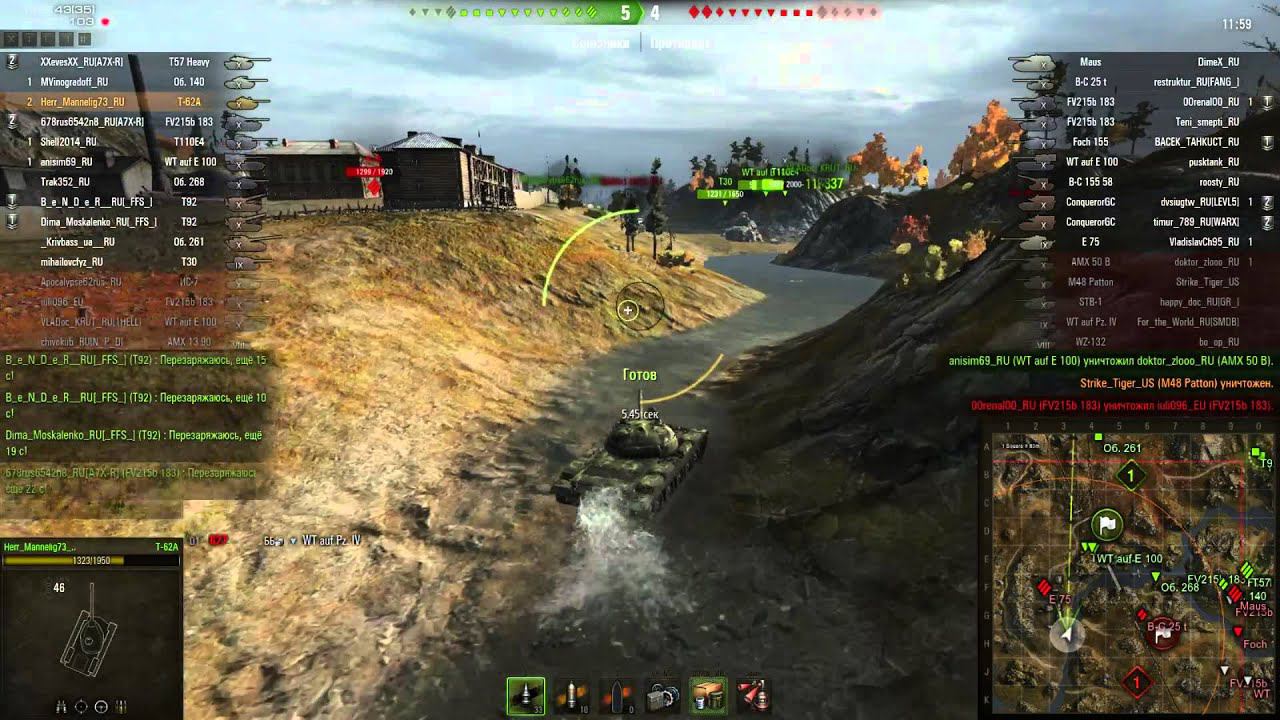 World of Tanks ✯☭✯ Т-62А ✯☭✯ Тундра ﴾0.9.1 Общий Тест﴿