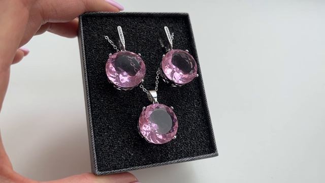 Комплект. Серьги с кулоном