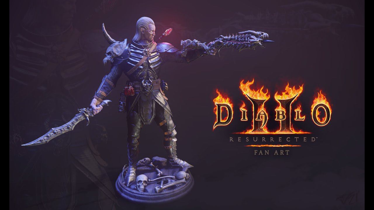 Некромант из Диабло 2 Necromancer Diablo 2 (sculpting fanart)