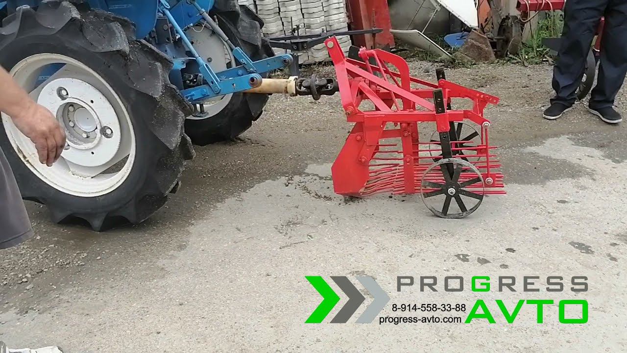 Крепление вибрационной картофелекопалки на трактор. Проверка рабочего состояния "PROGRESS-AVTO"