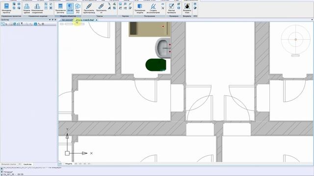 06. NanoCad bim ВК. Расстановка водоразборной арматуры