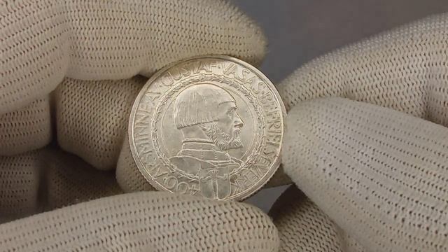 Швеция 2 кроны, 1921 года 400 лет Войне за Независимость.