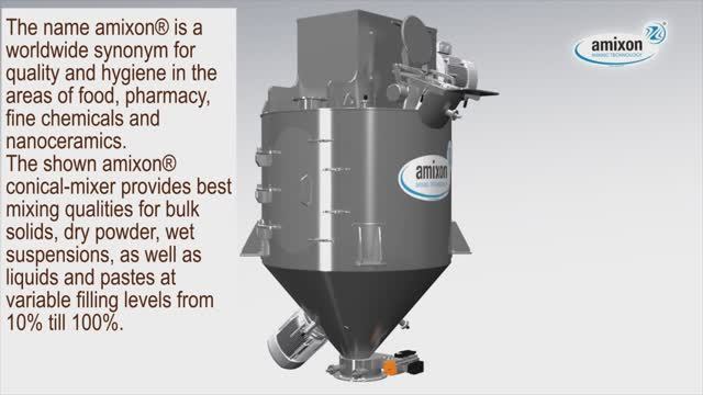 Смеситель химических и фармацевтических порошков - Конусный одновальный смеситель AM от amixon®