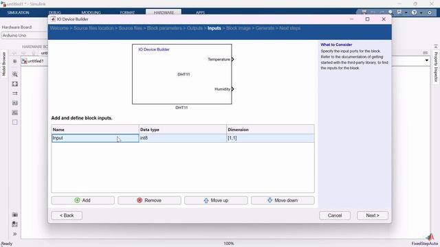 Как создать собственные блоки датчиков для Arduino в Simulink