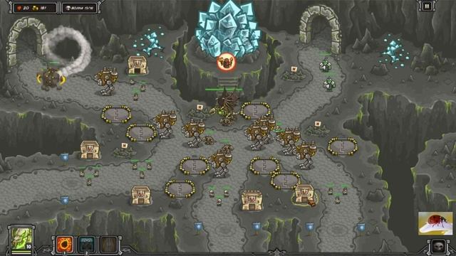 Kingdom Rush Frontiers (Ветеран) → Янтарные Глубины -- Кощей & Здоровяк vs Умбра (Босс)