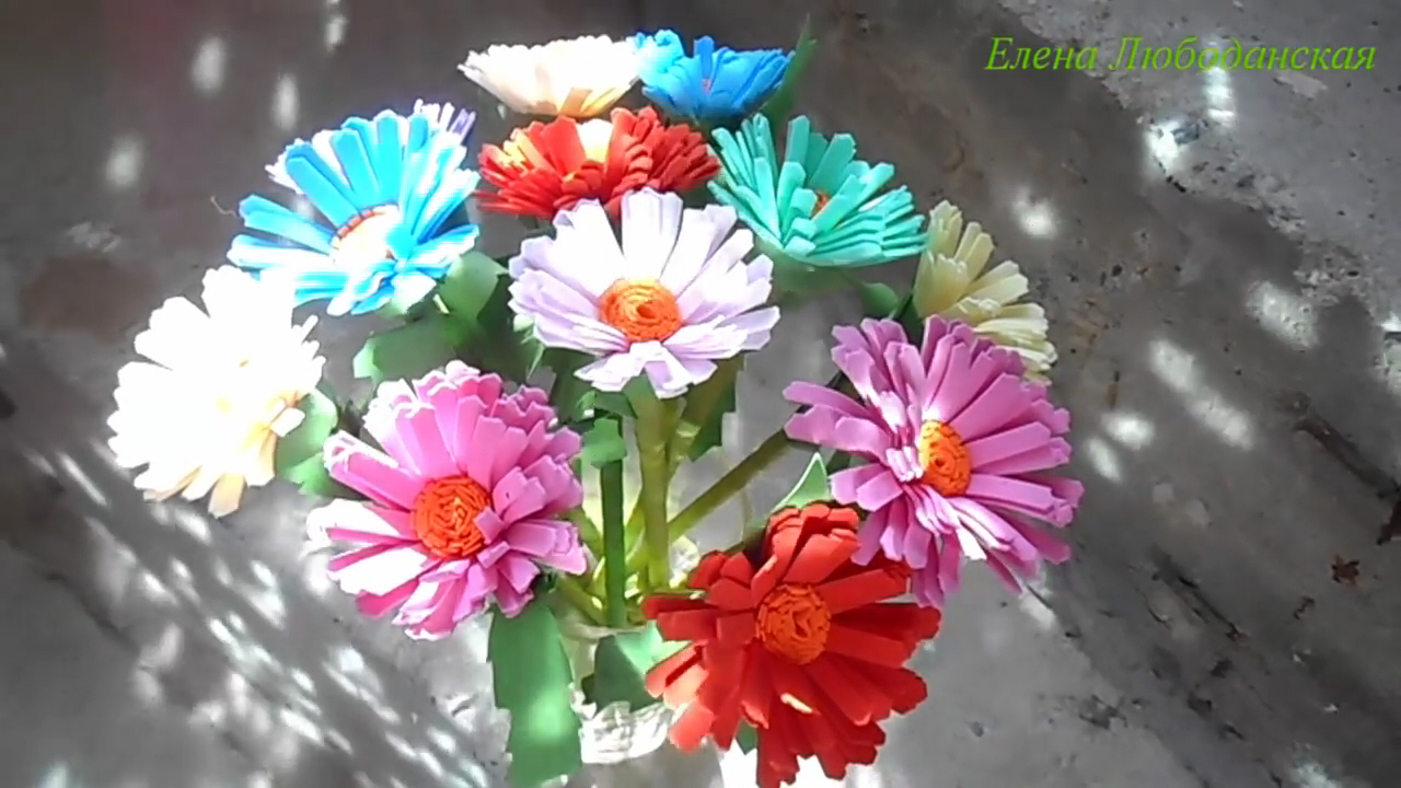 Весенние цветы из фоамирана, МК