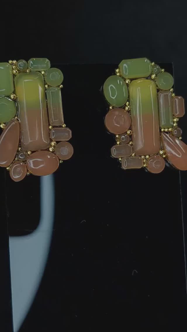 Серьги из цветной УФ смолы