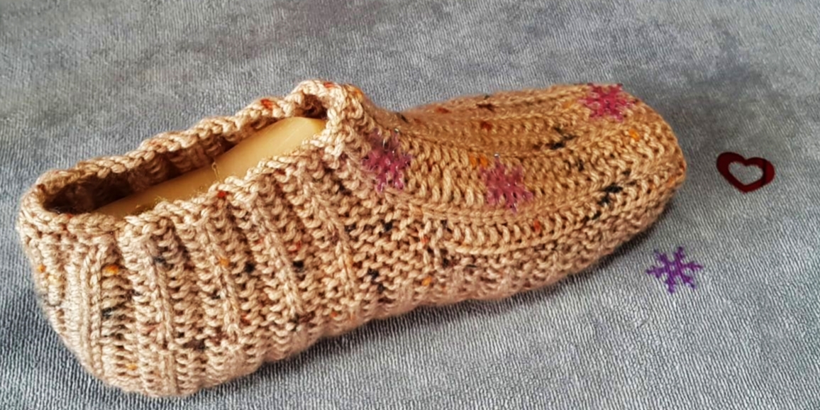 Следки Носки Комнатные Двумя спицами Без швов Тепло Красиво Уютно.