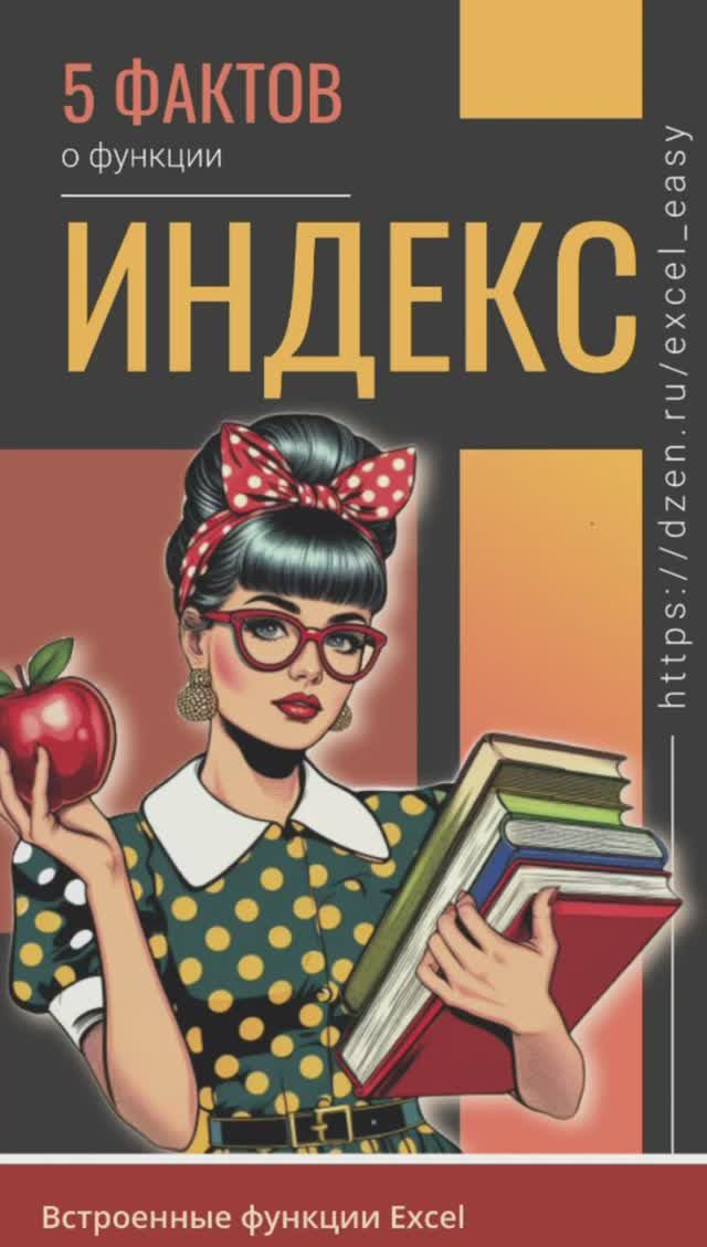 Функция ИНДЕКС в Excel. #excel #индекс #встроенныефункции
