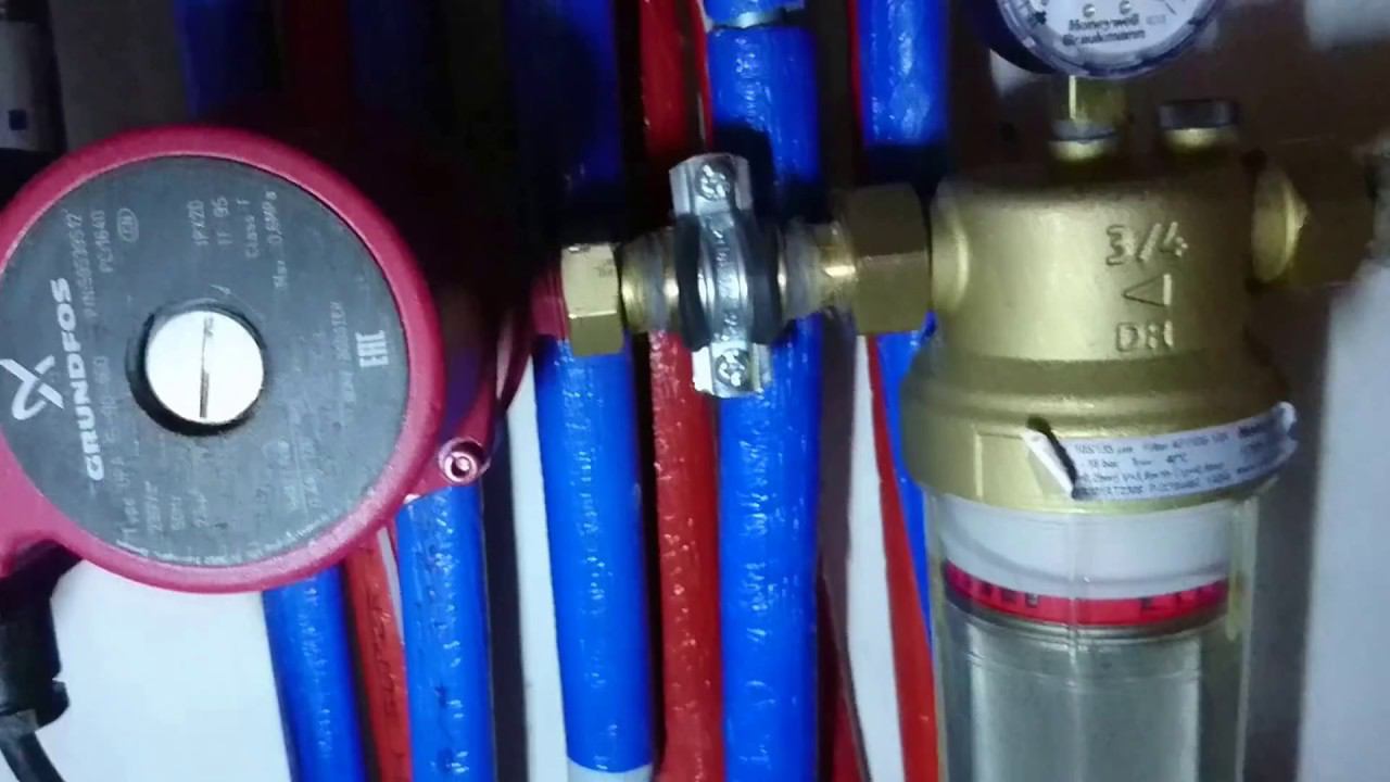 Работа привода автоматической промывки Honeywell Z11S c фильтром F76S-1/2" АА