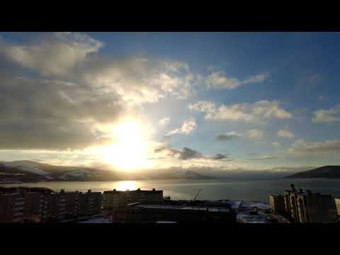 Солнце, снег и молния #магадан #нагаево #timelapse #pocket2
