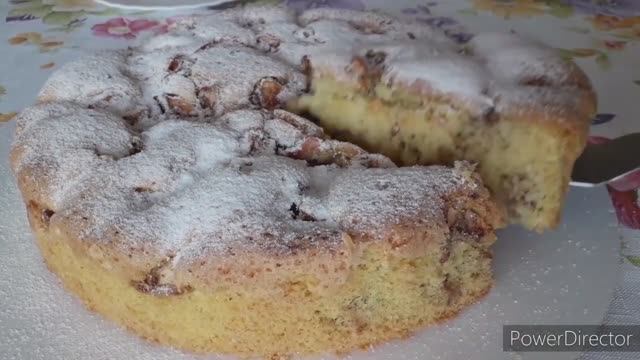 Шарлотка с грецкими орехами. Попробуй - потрясающий вкус