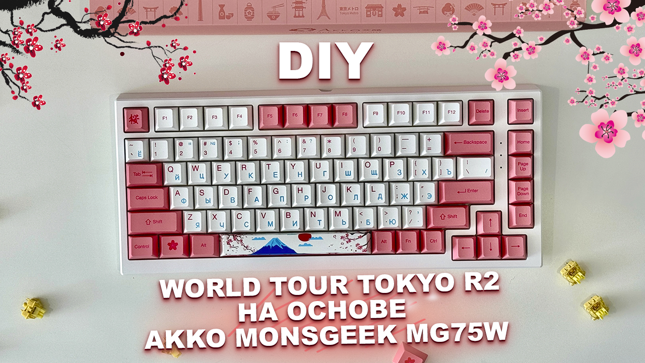 Собрал собственную кастомную беспроводную игровую клавиатуру на основе Akko Monsgeek MG75W