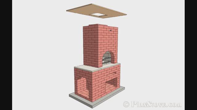 5.5x3 br-tl-st 2.0.0 - Проект барбекю из кирпича