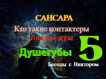 #49 САНСАРА. Кто такие контактёры. Ловцы душ. ДУШЕГУБЫ. Беседы с Виктором. Часть 5.