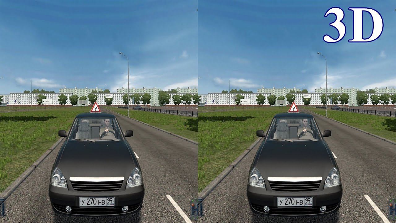 City Car Driving 3D video  SBS VR Box google cardbopard