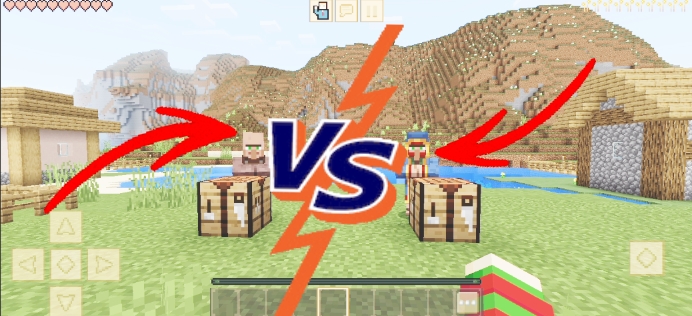 Крафт деревенского жителя против Крафт жителя продавца в minecraft | ДимА4 minecraft!