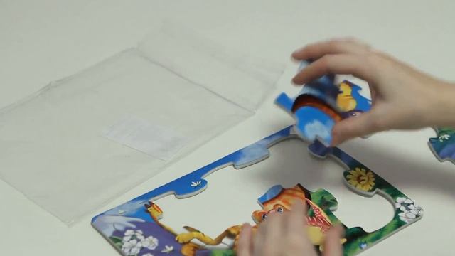 Мягкий пазл "Динозаврик с булавой", компания "Ракета"