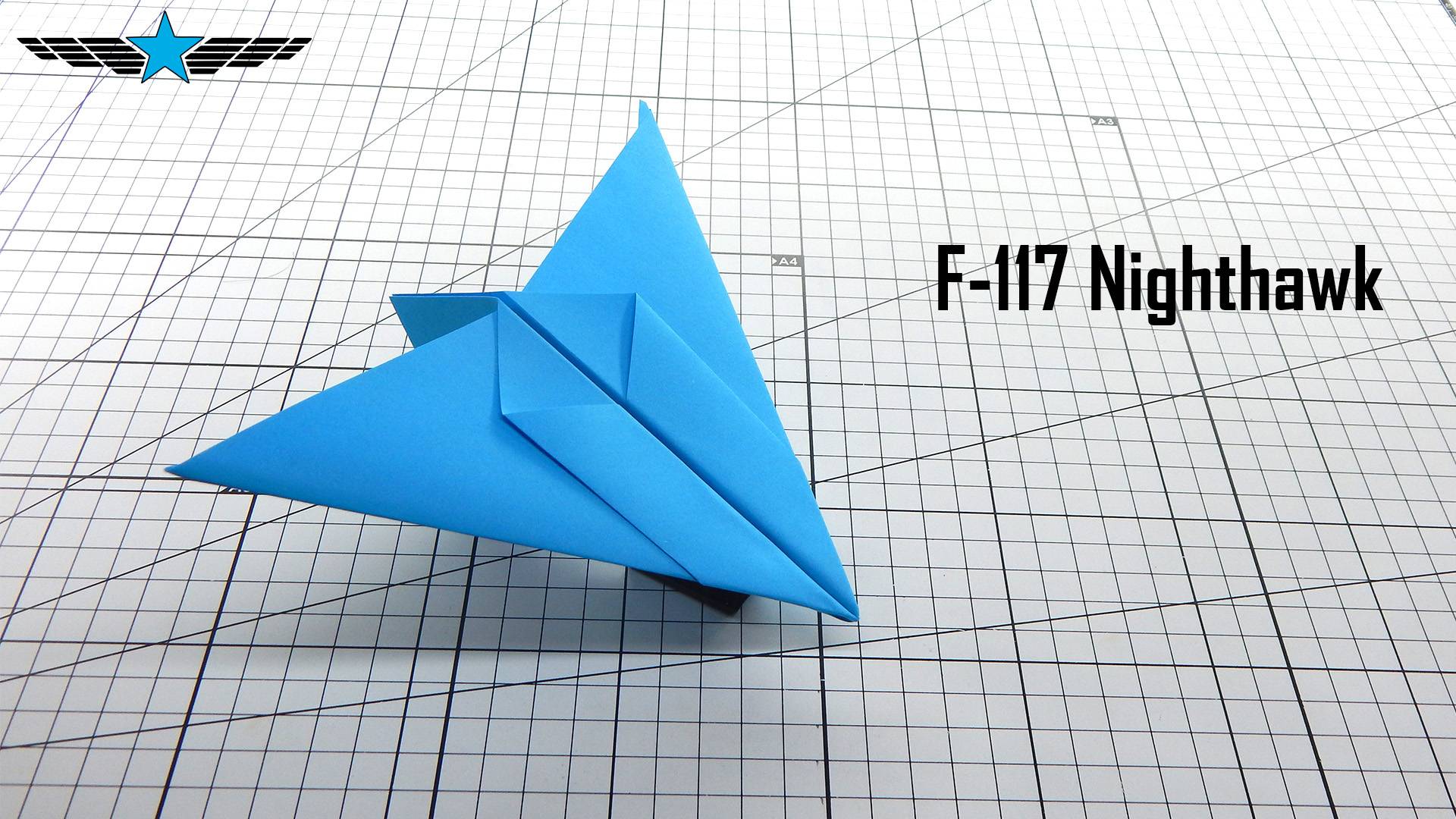 Как сделать F-117 Nighthawk из бумаги своими руками — простой урок оригами