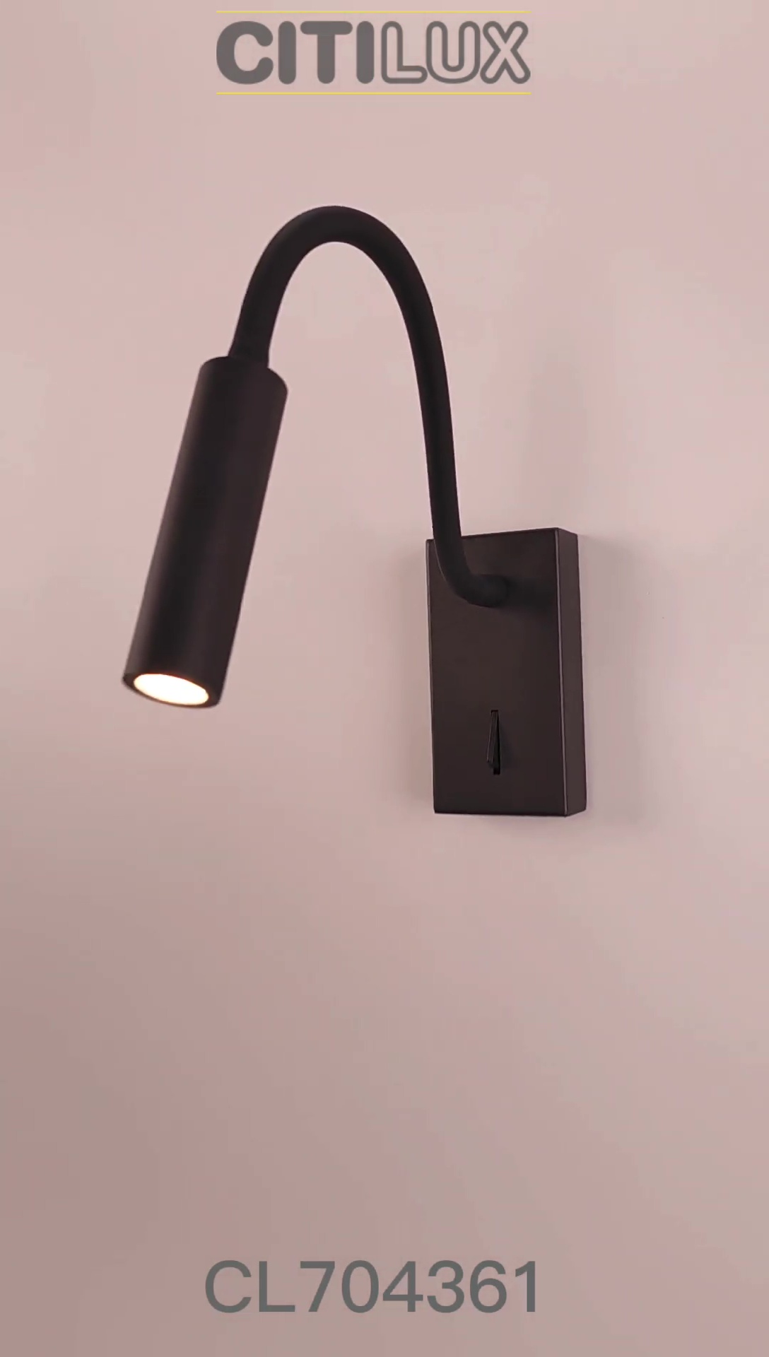 Citilux Декарт CL704361 LED Гибкий светильник чёрного цвета с выключателем