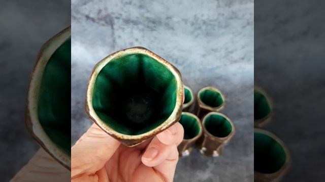 Набор из 6 стопок "Малахит"