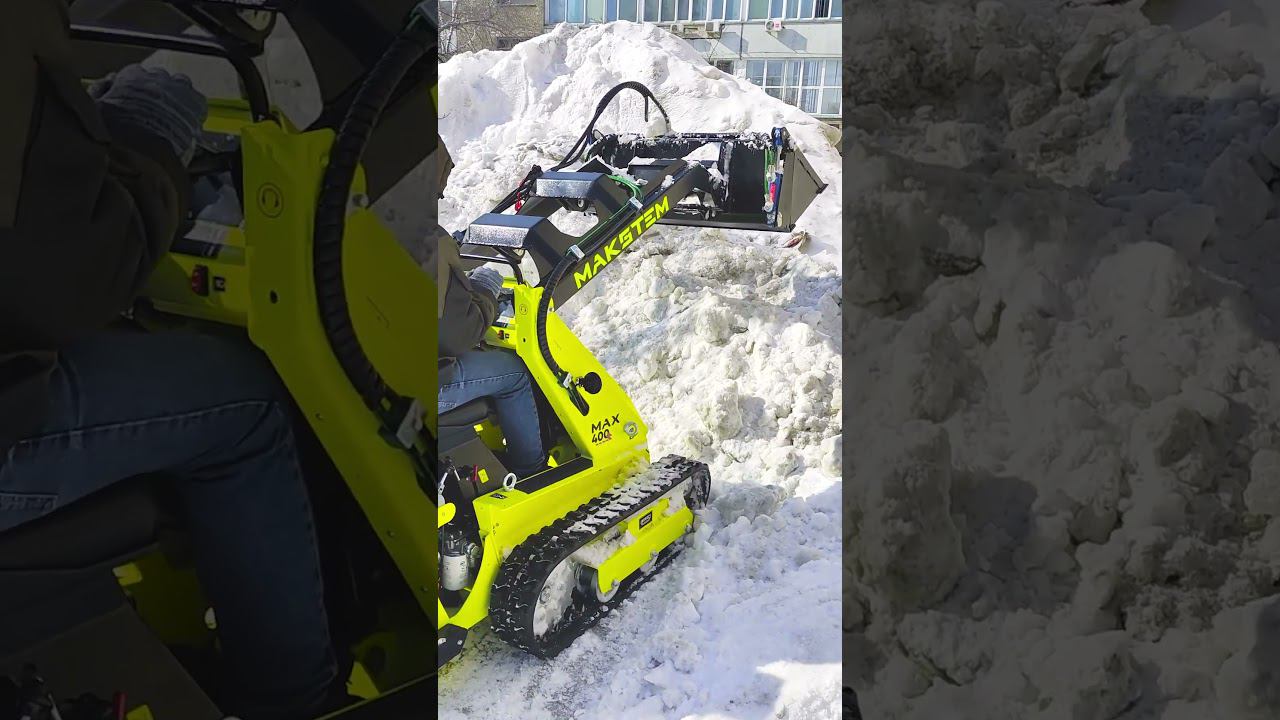 ❱ Гусеничный Мини-Погрузчик ❯ Челюстной Ковш #минипогрузчик #коммунальнаятехника