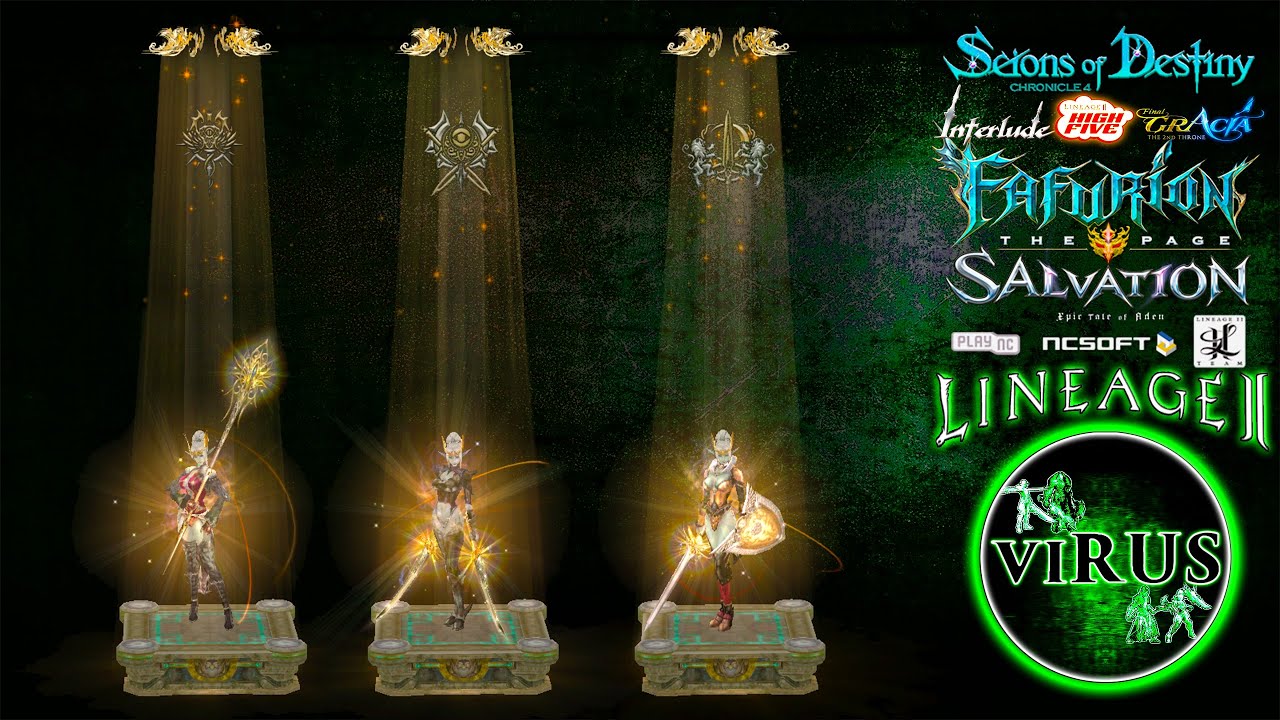 New NPC Hero FDarkElf-2 with Effects and Logo. LINEAGE II. C4-Gracia ◄√i®uS►