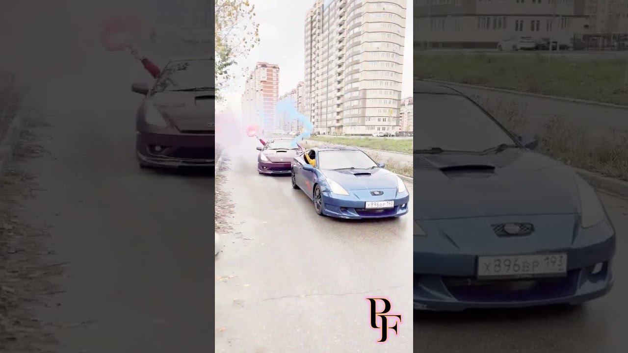 Необычный способ узнать пол ребенка, гонки на машинах.