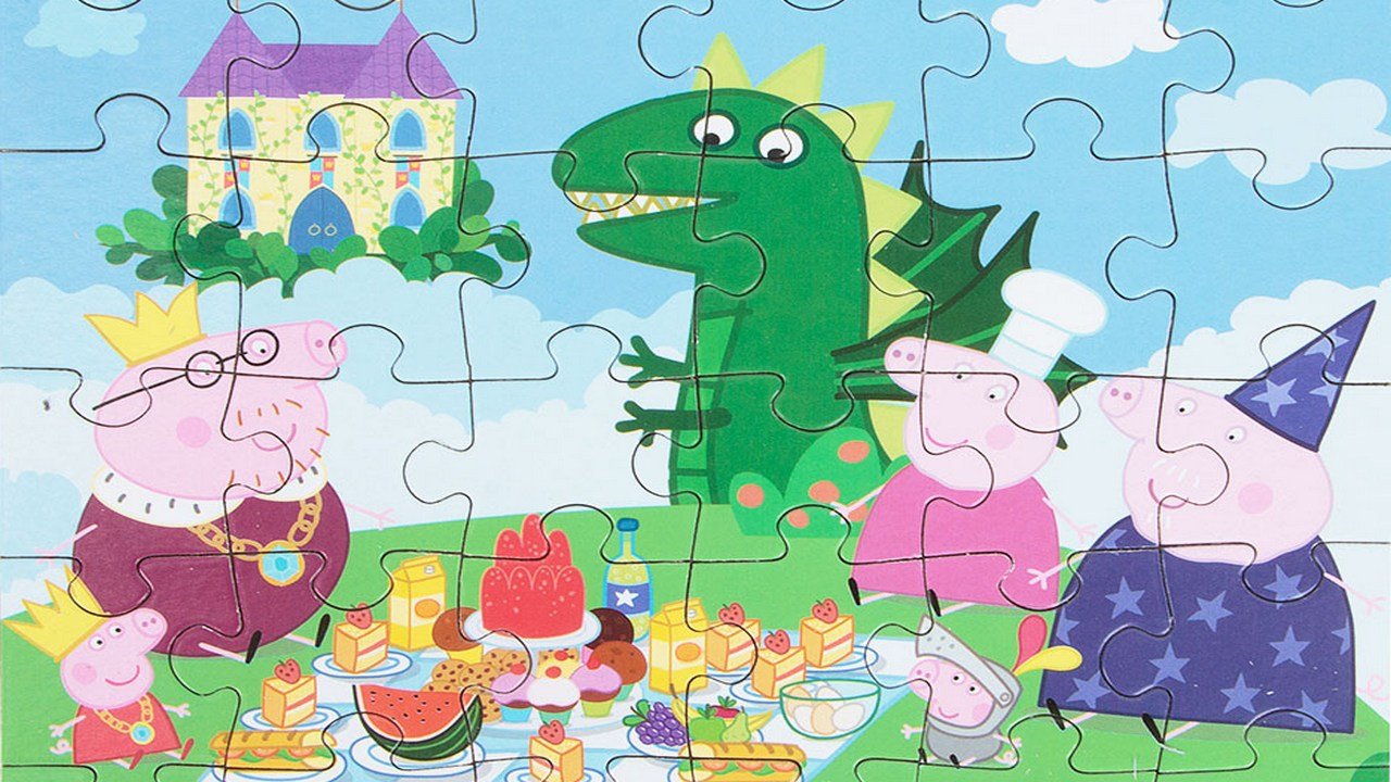 Пазл Свинка Пеппа, Сказочный Пикник - собираем пазлы для детей | Polinka-Vitaminka