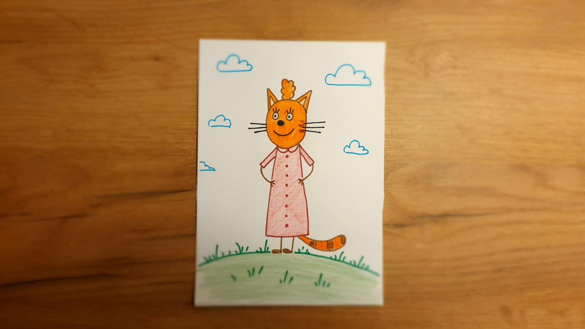 Простые рисунки!!!! Три Кота! Мама Кисуля)