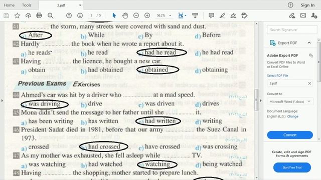 English Exercise 15