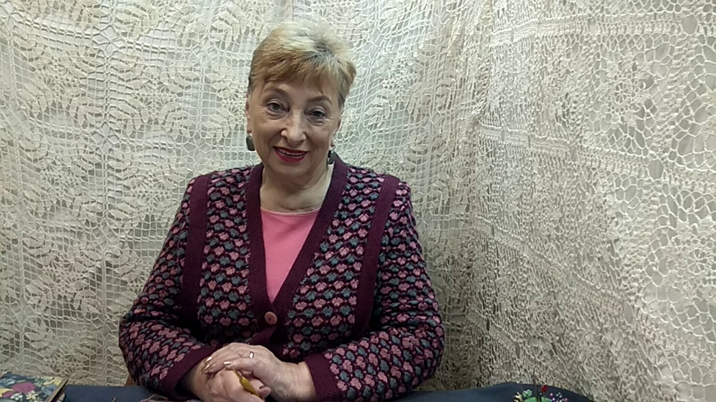 Образец цветного вязания. Мастер-класс по вязанию крючком от О.С. Литвиной.