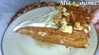 Очень вкусный, ароматный быстрый медовый торт