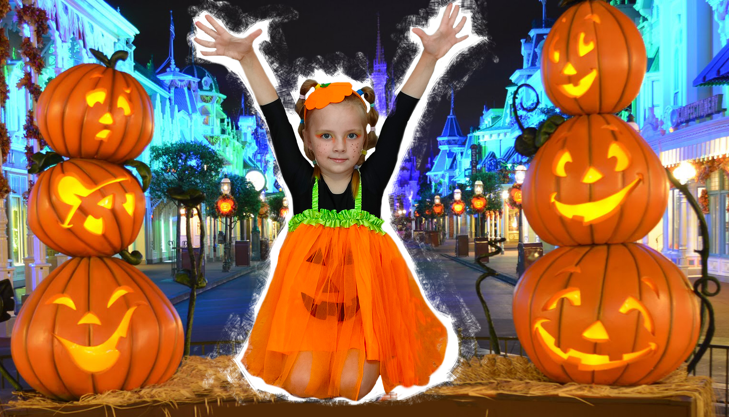 СОФИЯ ПРЕВРАТИЛАСЬ В ТЫКВУ! Костюм челлендж часть 2!