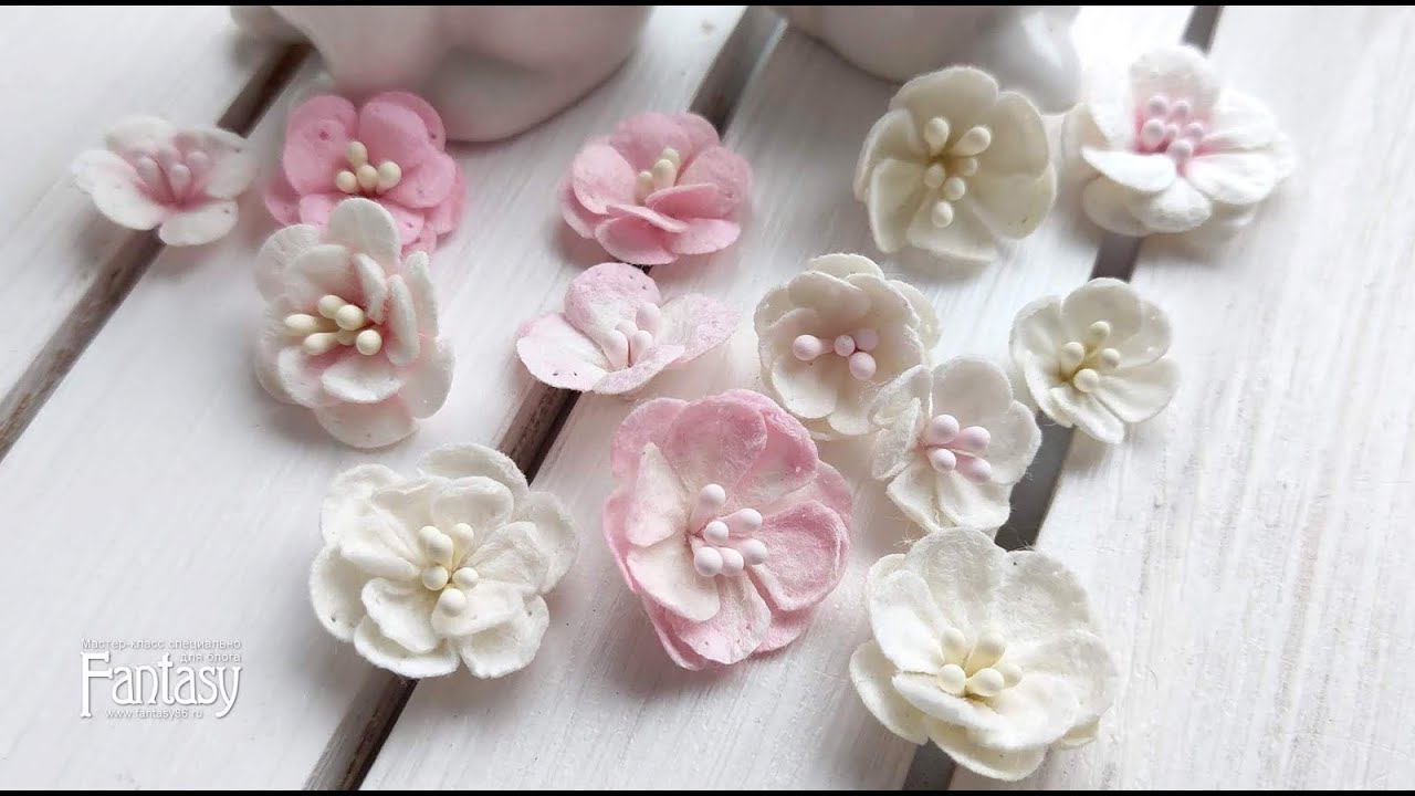 #dies_Fantasy Цветы из тутовой бумаги своими руками для скрапбукинга Мастер класс