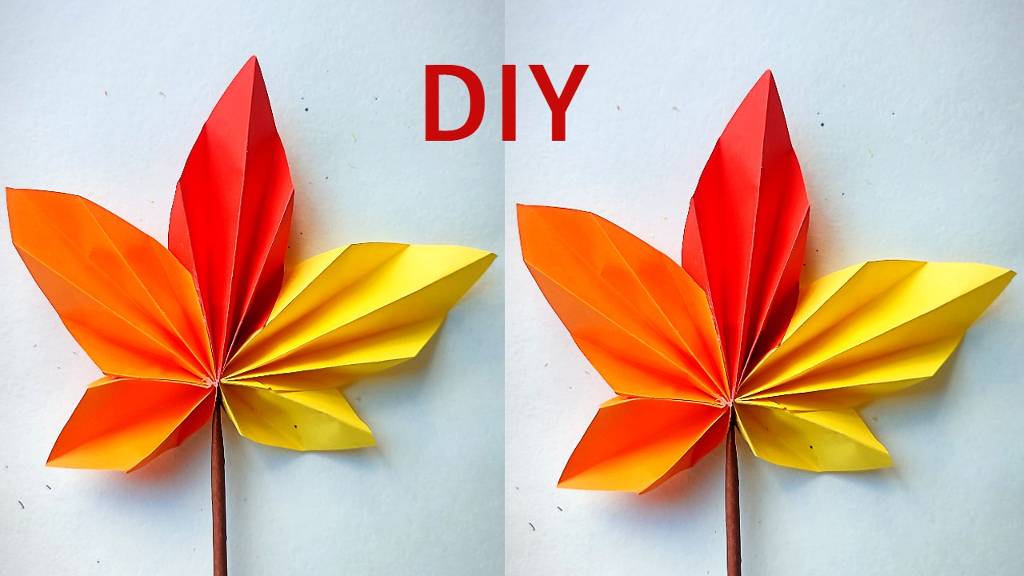 Как сделать кленовый лист оригами.