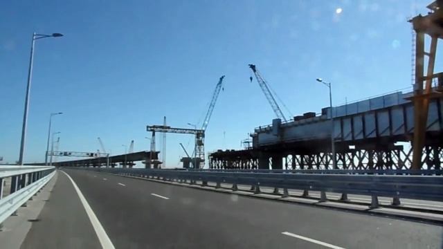 Крымский мост в направлении Керчи, 19.09.2018