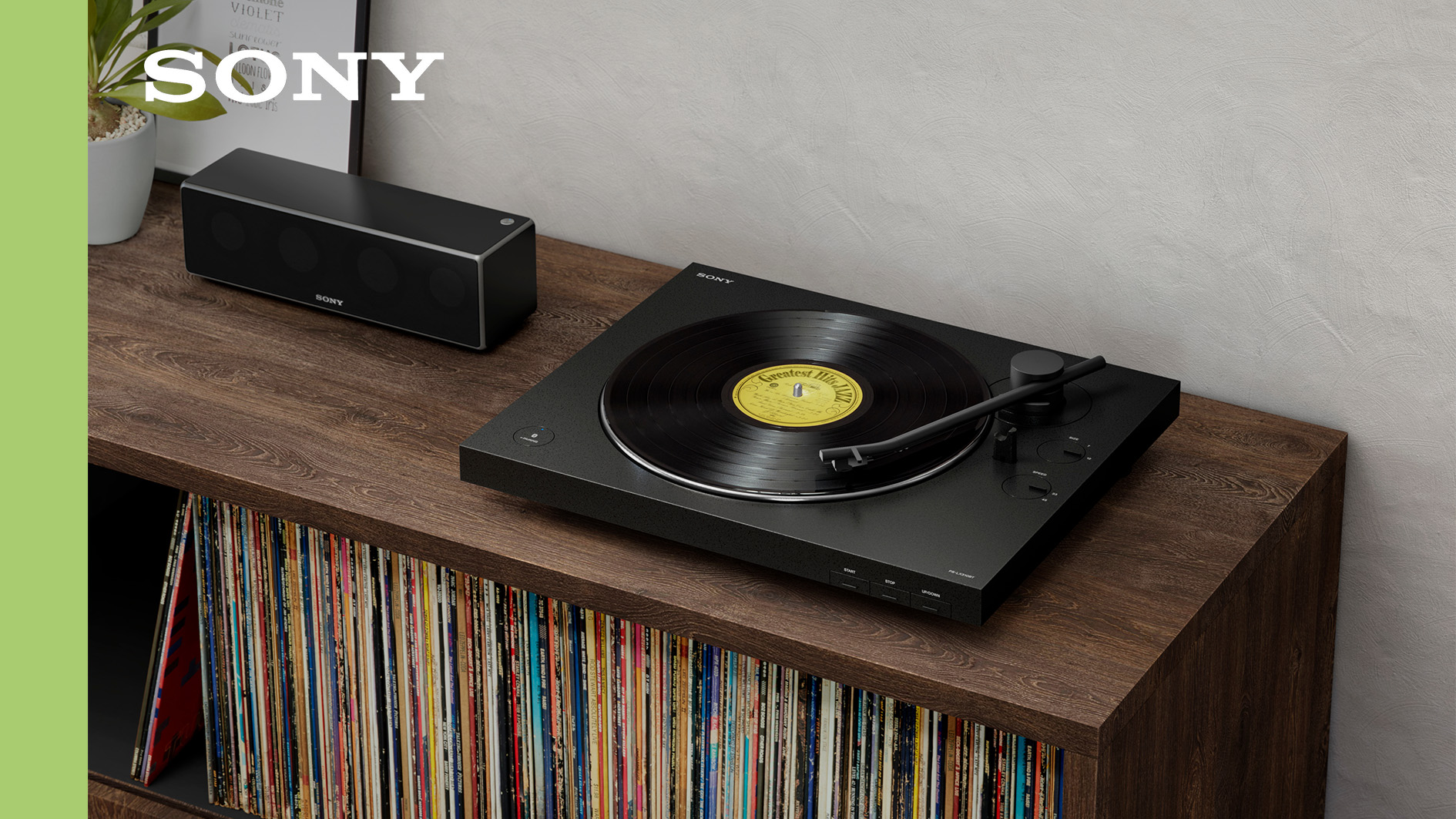 Управляйте звуком виниловый проигрыватель PS-LX310BT