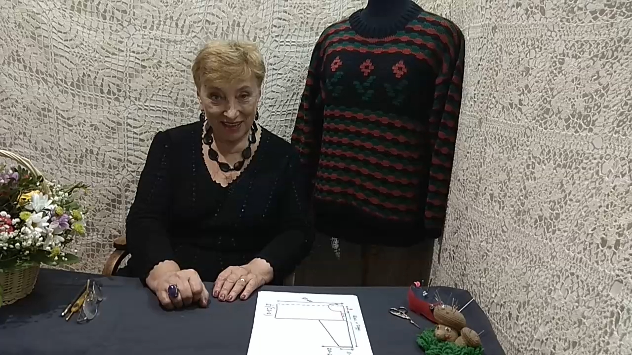 Свитер "Три цветочка". Мастер-класс по вязанию крючком от О. С. Литвиной.